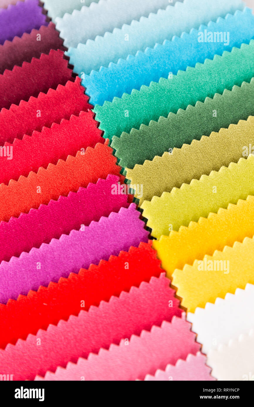multi color fabric texture samples Stock Photo - Alamy