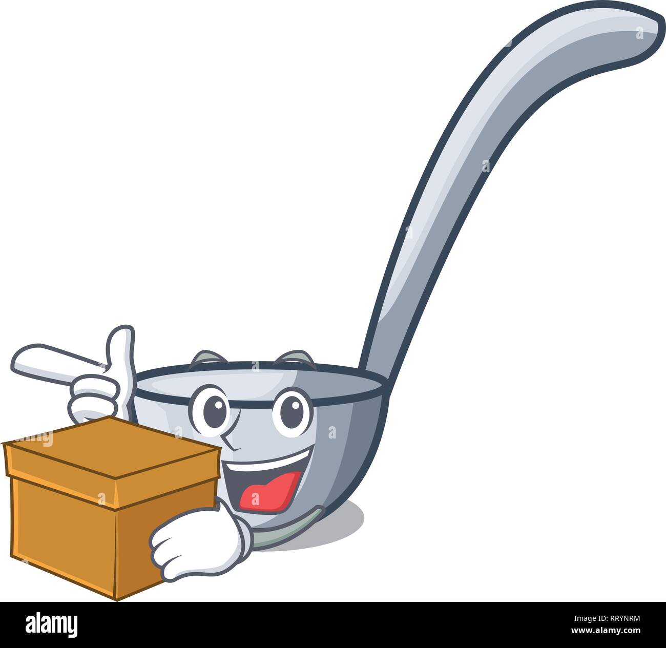 With box cartoon ladles a on the shelf Stock Vector Image & Art - Alamy