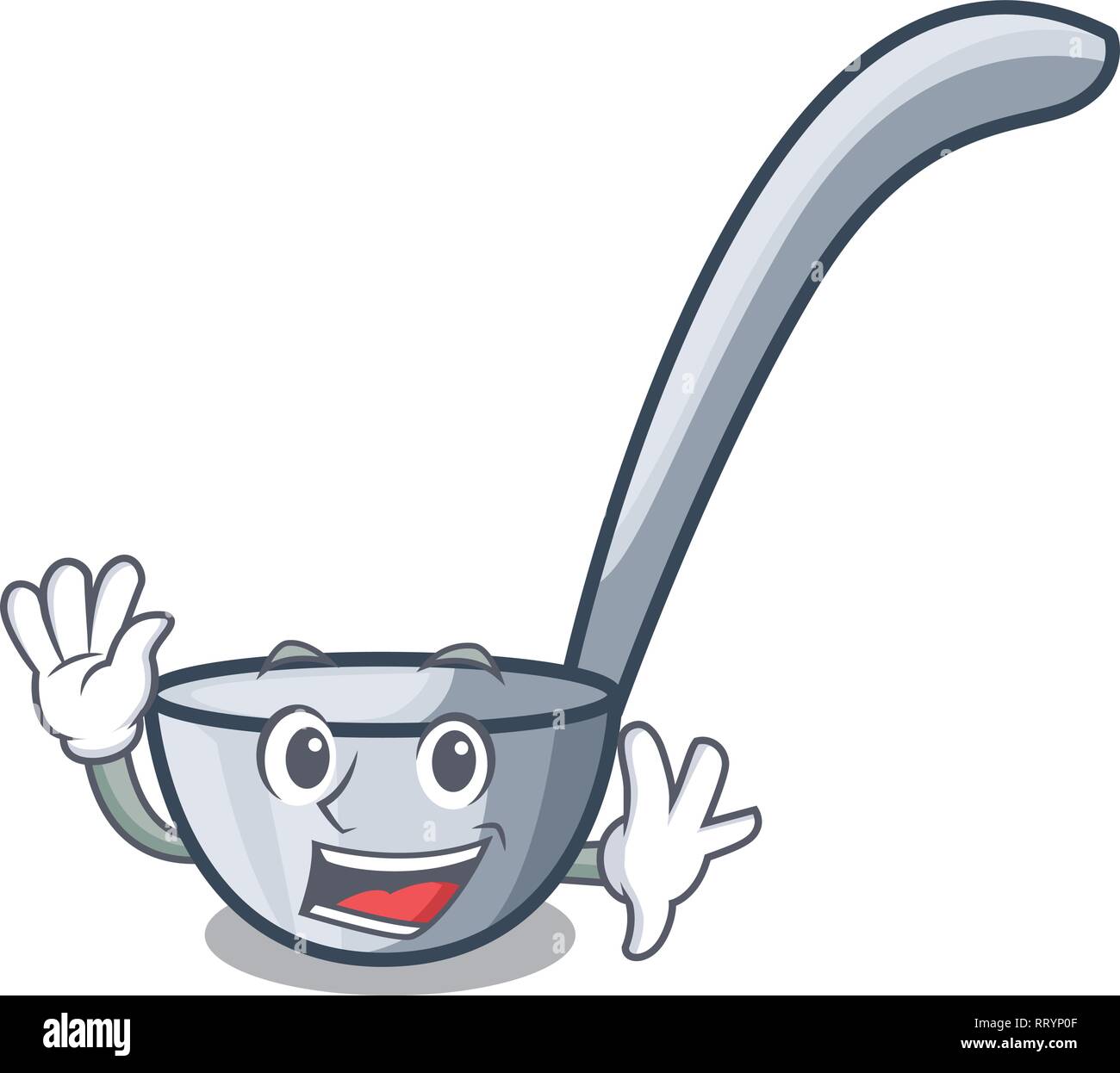 Waving cartoon ladles a on the shelf Stock Vector Image & Art - Alamy