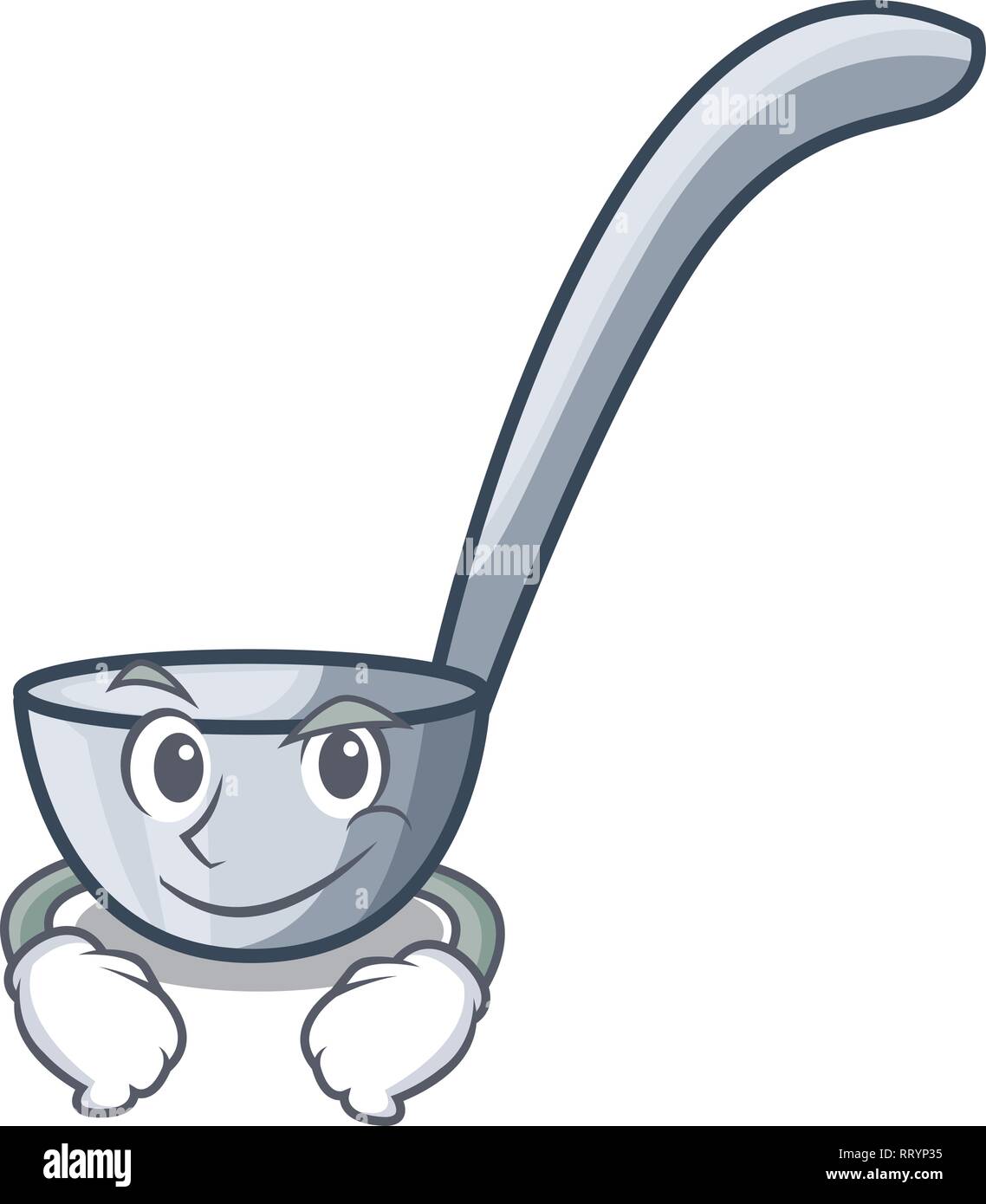 Smirking cartoon ladles a on the shelf Stock Vector Image & Art - Alamy