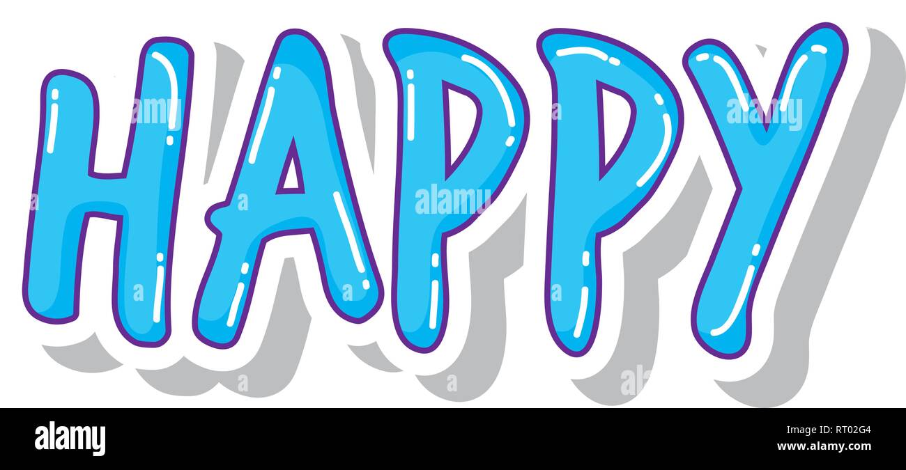 happy word isolated icon Stock Vector Image & Art - Alamy