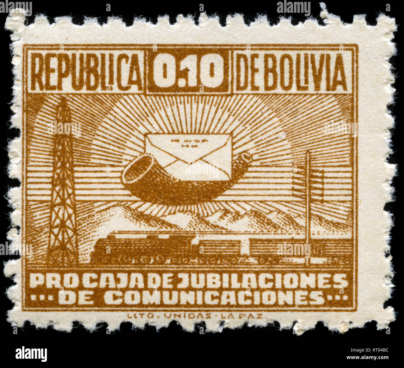 Postage stamp from Bolivia in the Communications symbols series issued ...