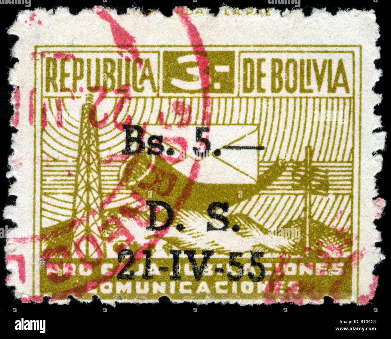Postage stamp from Bolivia in the Communications Symbols series issued ...