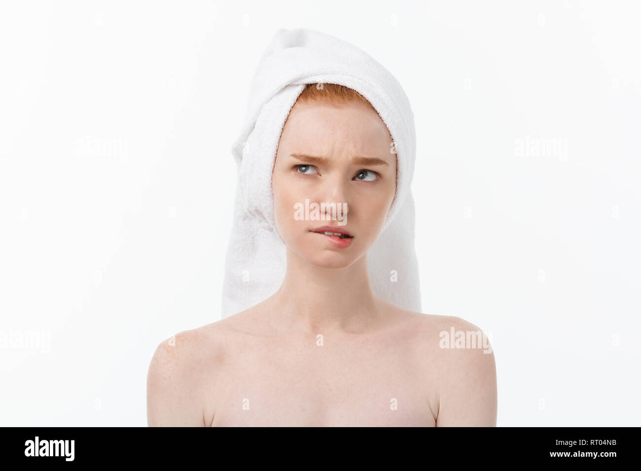 Portrait sad serious young woman with disappointed facial expression ...