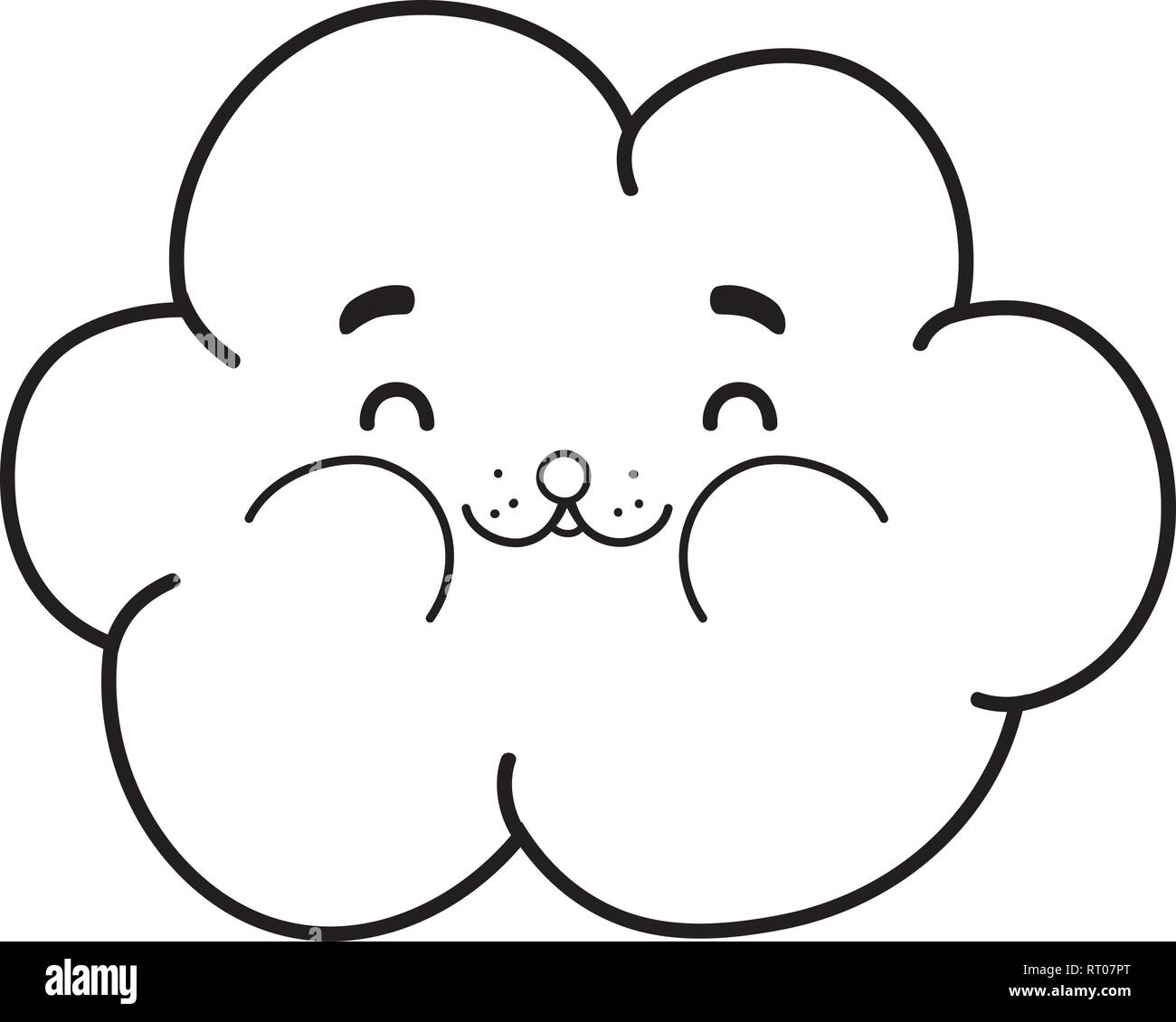 cute cloud kawaii character Stock Vector Image & Art - Alamy