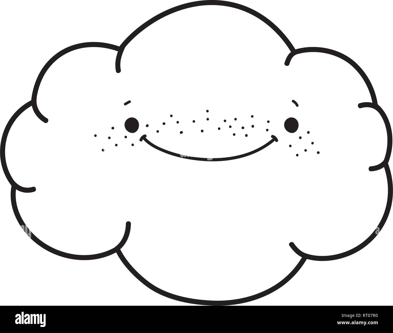 cute cloud kawaii character Stock Vector Image & Art - Alamy