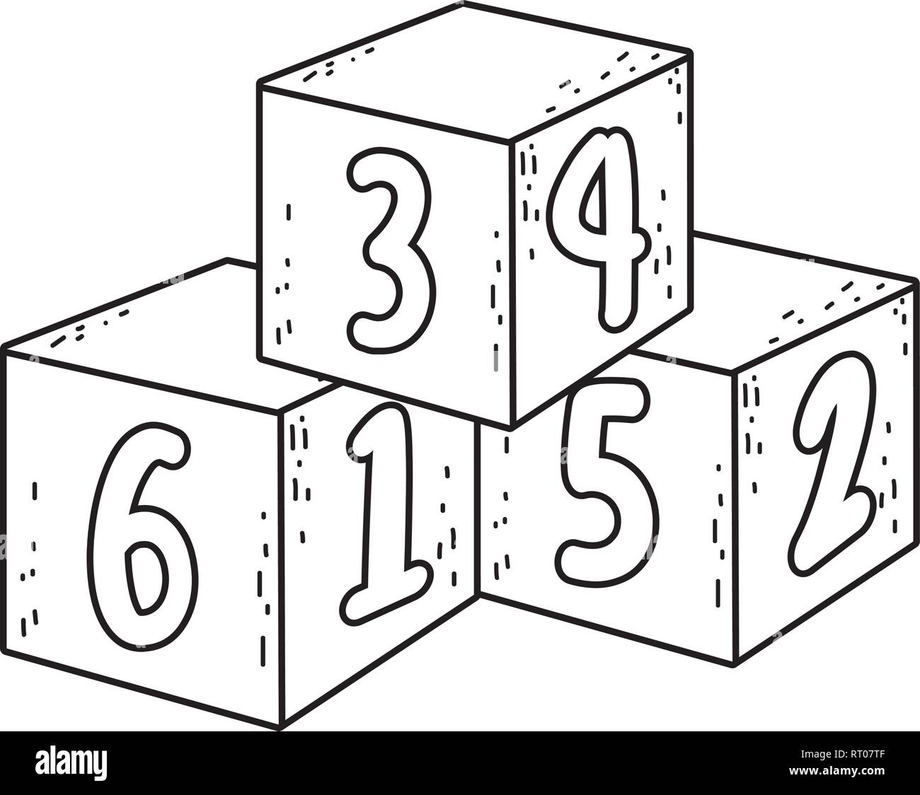 blocks numbers toys happy kids zone Stock Vector Image & Art - Alamy