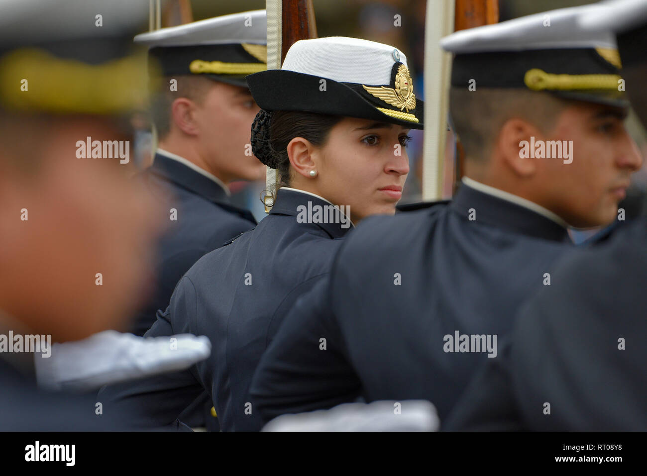 Buenos Aires, Argentina - Jul 11, 2016: Members of the Argentine air ...