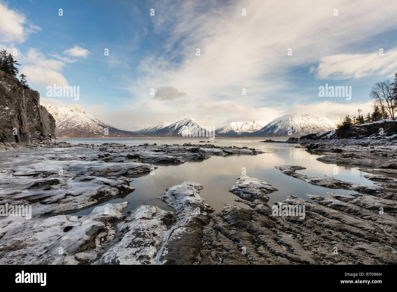 Low tide reveals sculpted silt along Turnagain Arm near Hope in ...