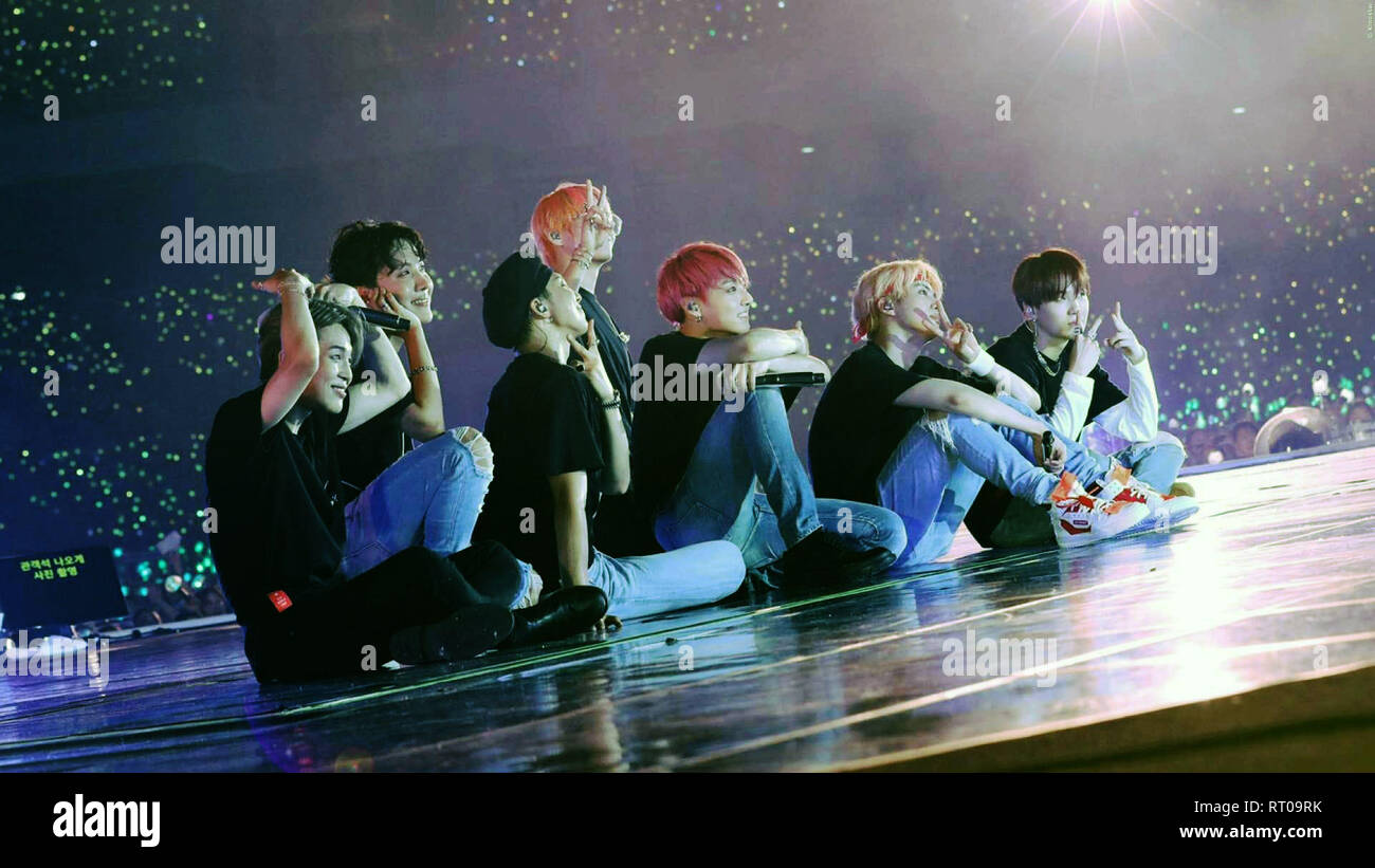 BTS WORLD TOUR: LOVE YOURSELF IN SEOUL, South Korean boy band BTS on ...