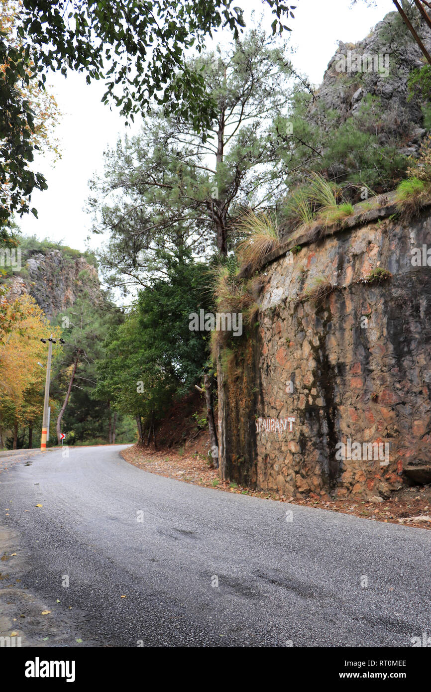 Rock fall protection road hi-res stock photography and images - Alamy