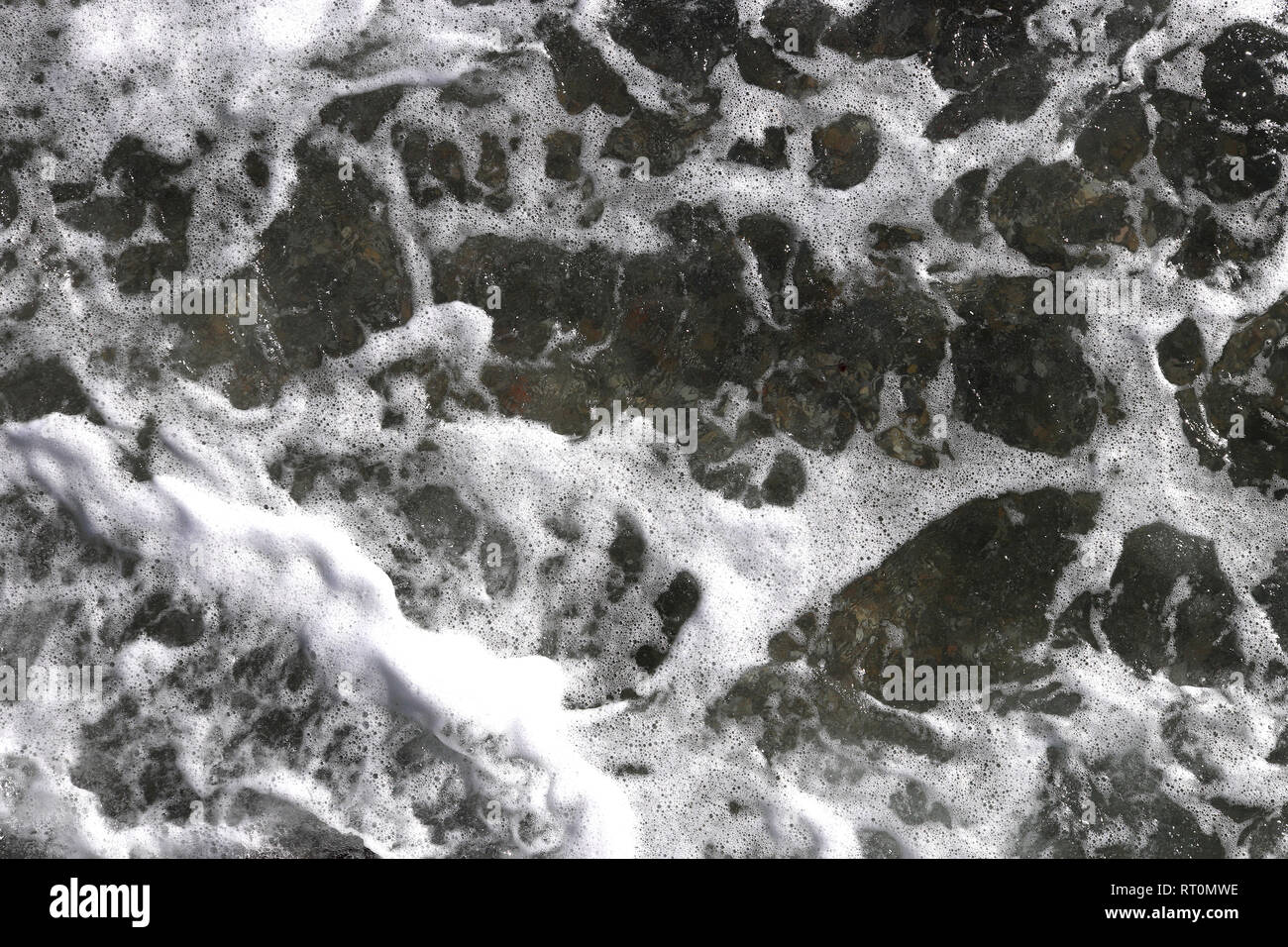 Sea wave foam texture. Outdoor water froth swirls backdrop Stock Photo ...