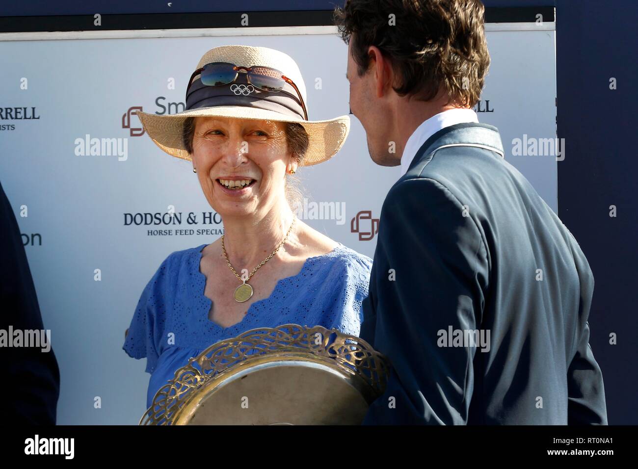 Royal sport equestrian smiling princess anne hi-res stock photography ...