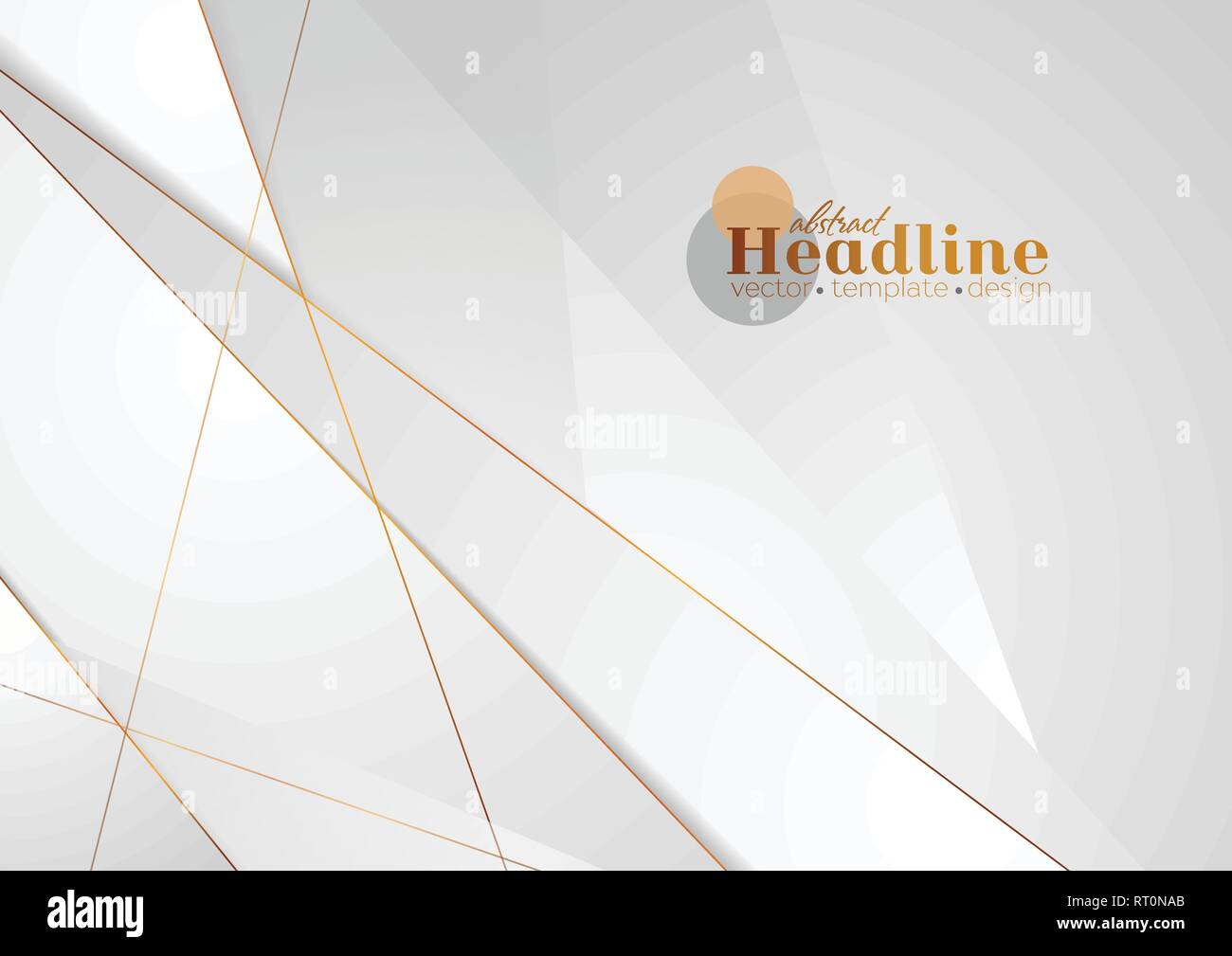 Grey silver abstract luxury background with bronze outlines. Vector ...