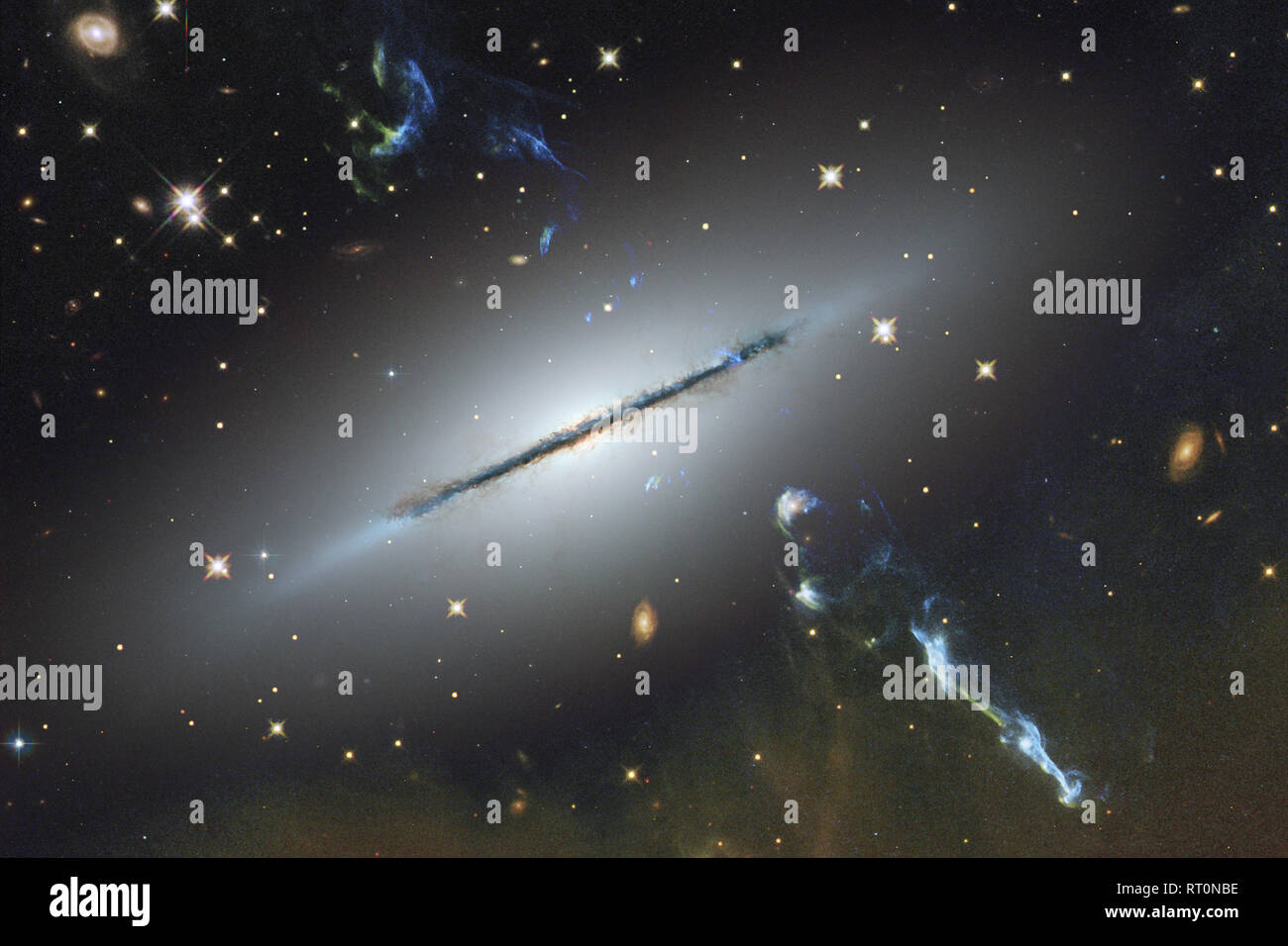 Cosmic landscape, colorful science fiction wallpaper with endless outer ...