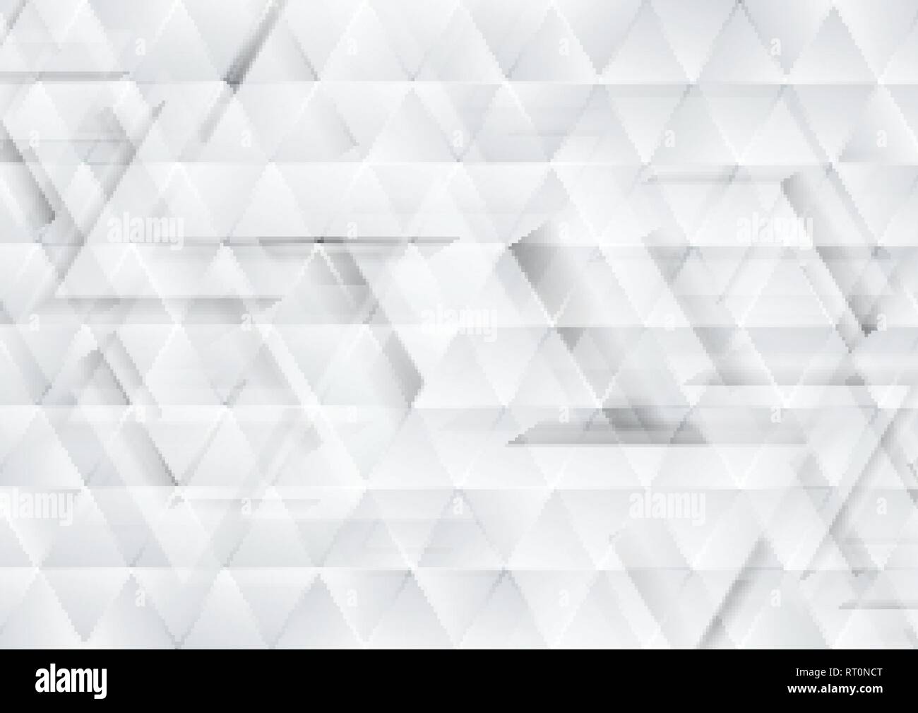 Grey and white tech triangles texture background. Vector geometric ...