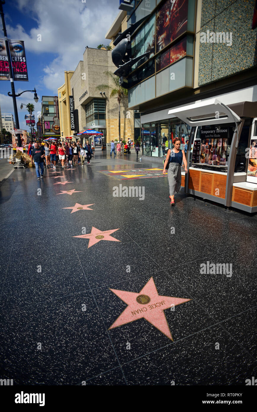 Hollywood Walk of Fame in Los Angeles, California Stock Photo - Alamy