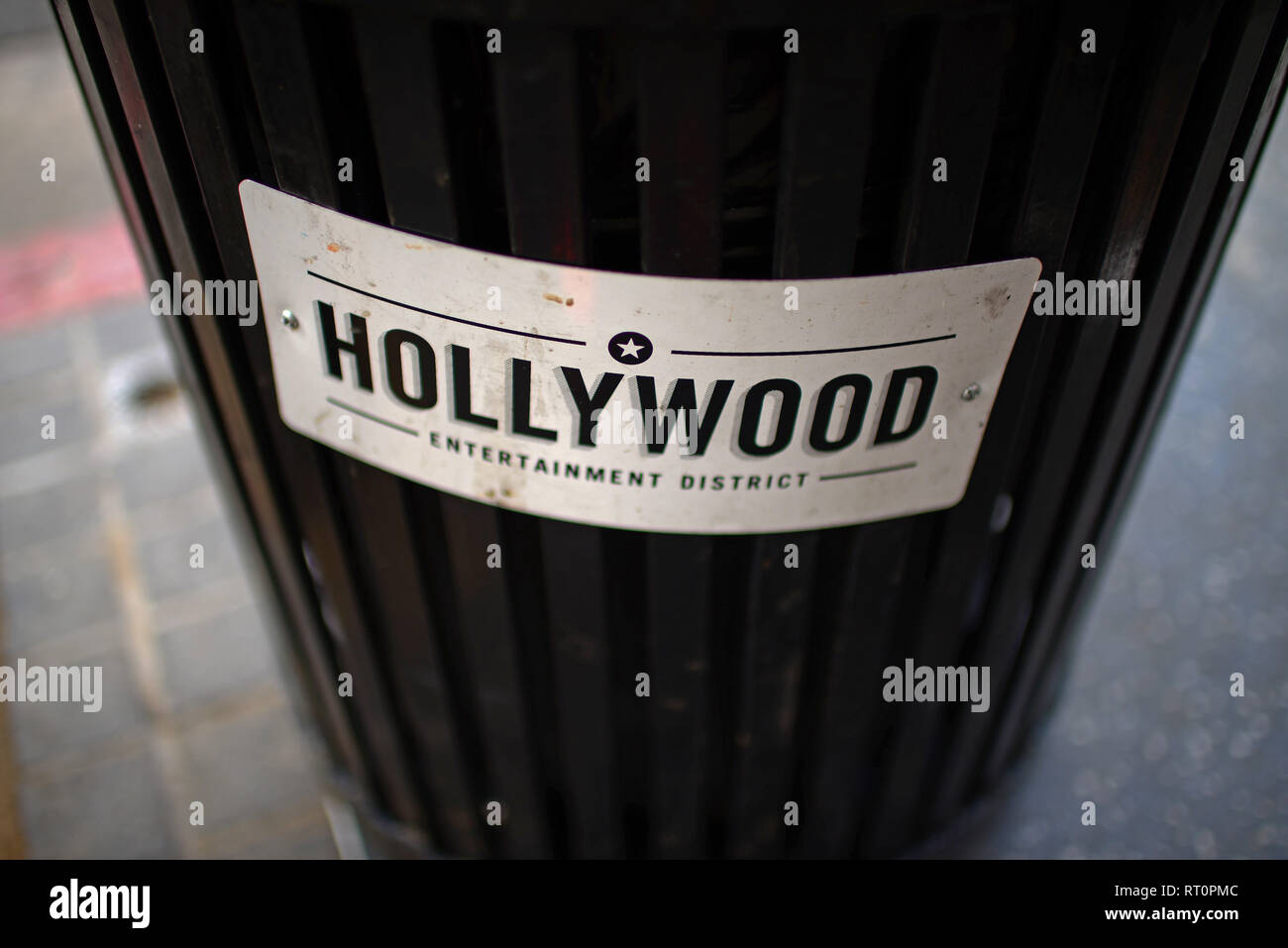 Trash bins at Hollywood Walk of Fame, Los Angeles Stock Photo - Alamy