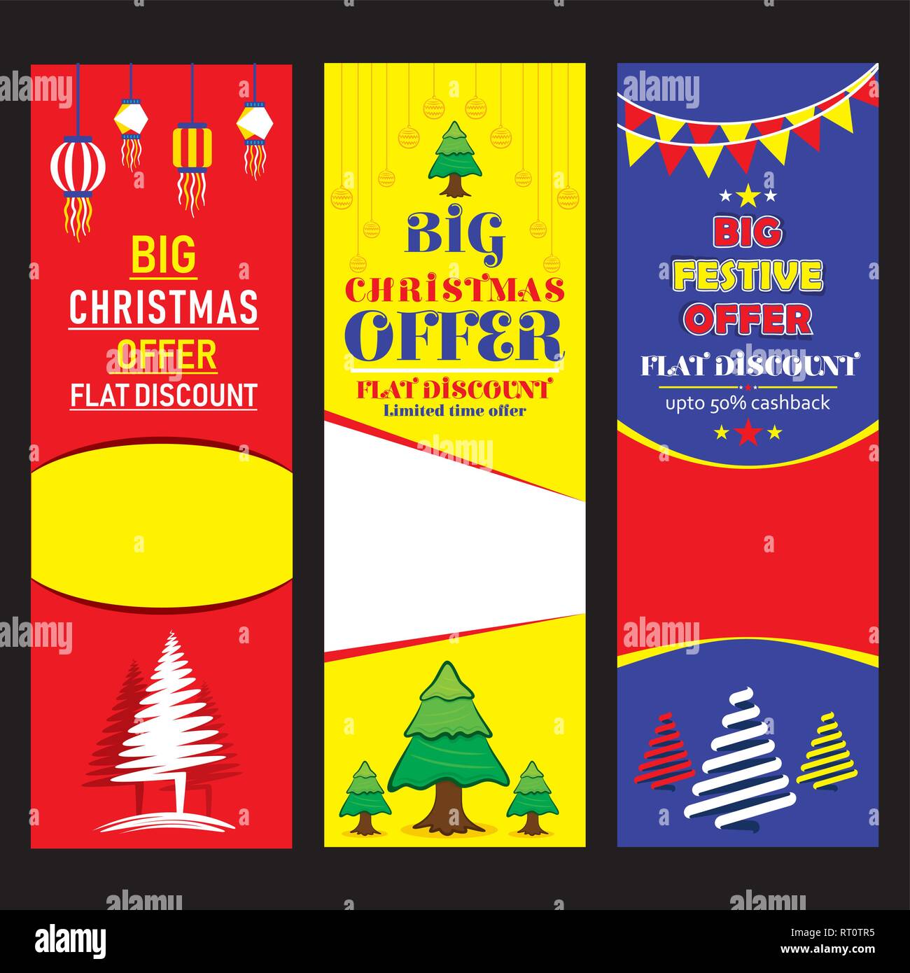 Merry Christmas business promotion offer banner, Shopping concept ...