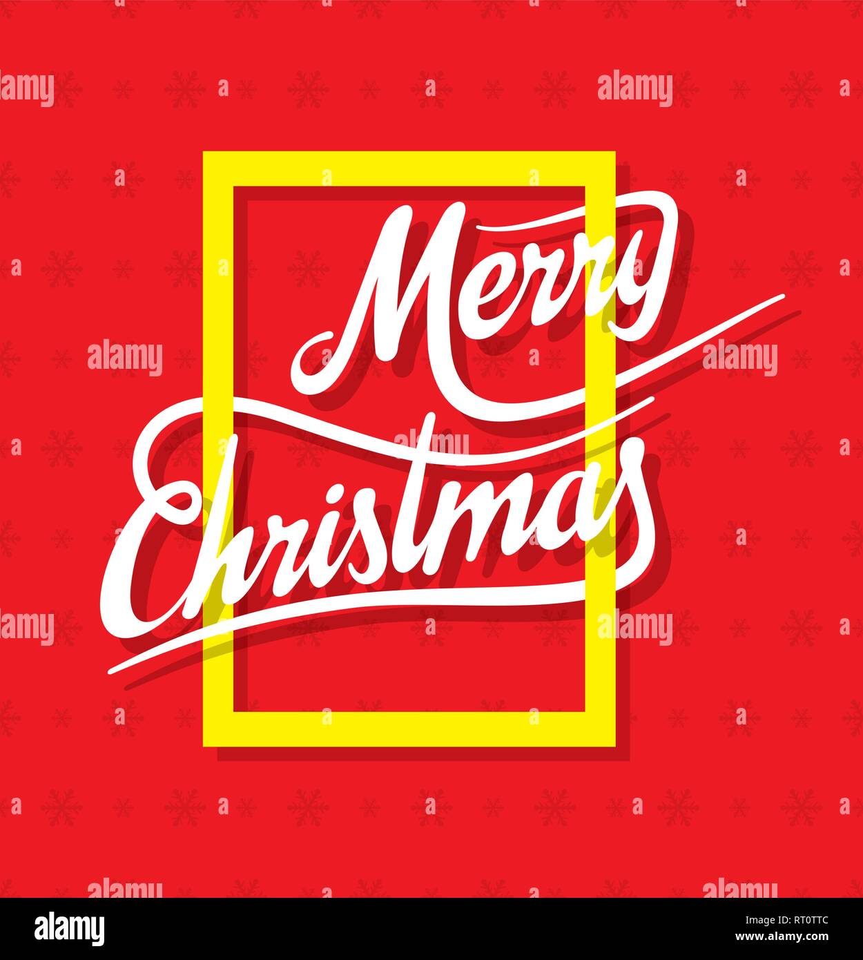 creative merry christmas typography greeting card design Stock Vector ...