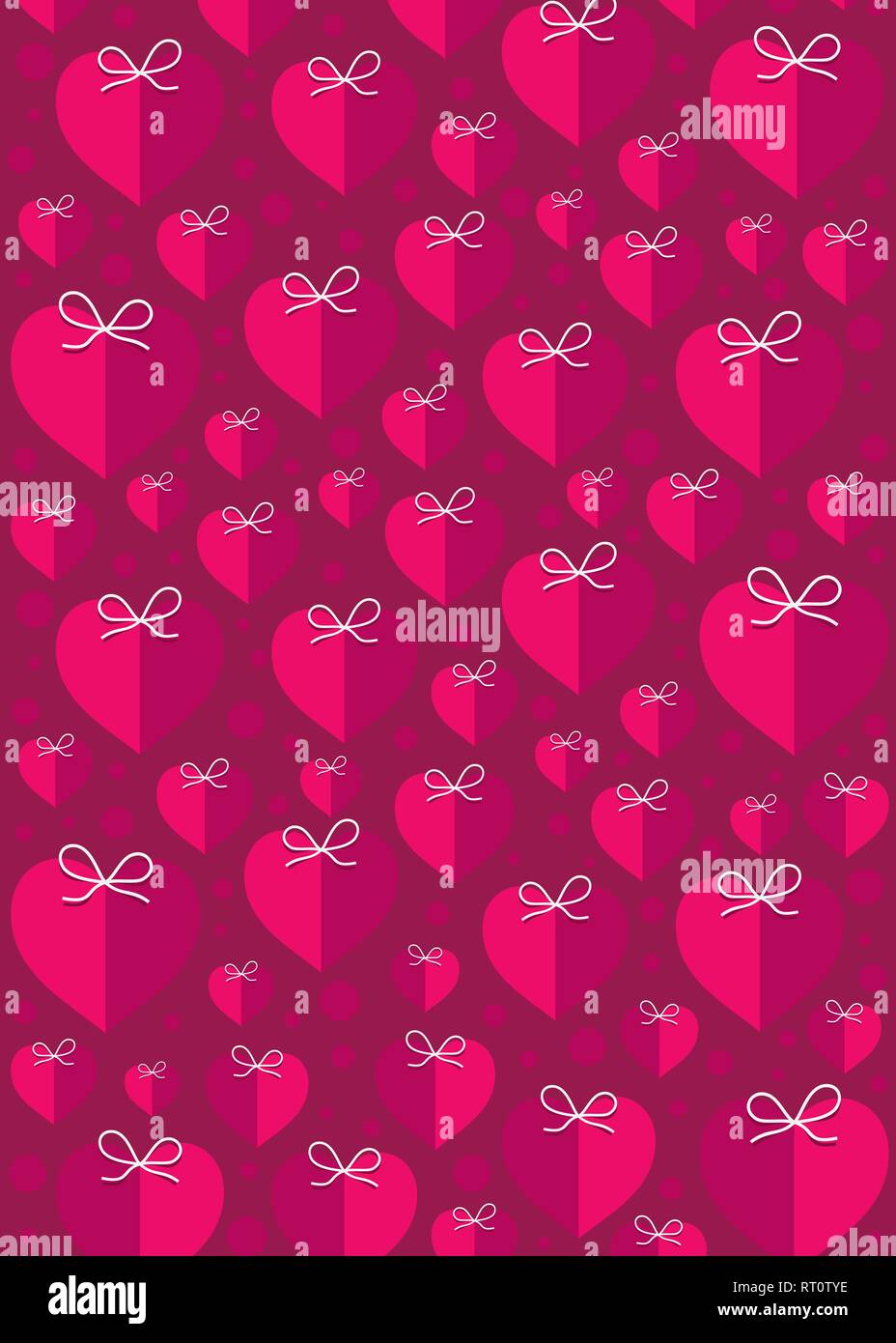 creative pink heart shape pattern background design vector Stock Vector ...
