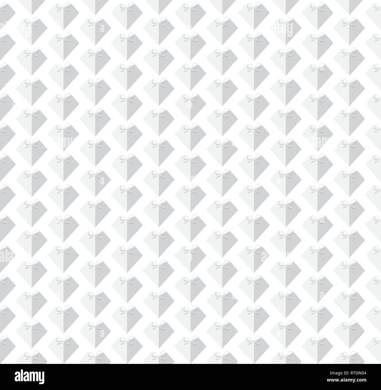 creative white heart shape pattern background design vector Stock ...