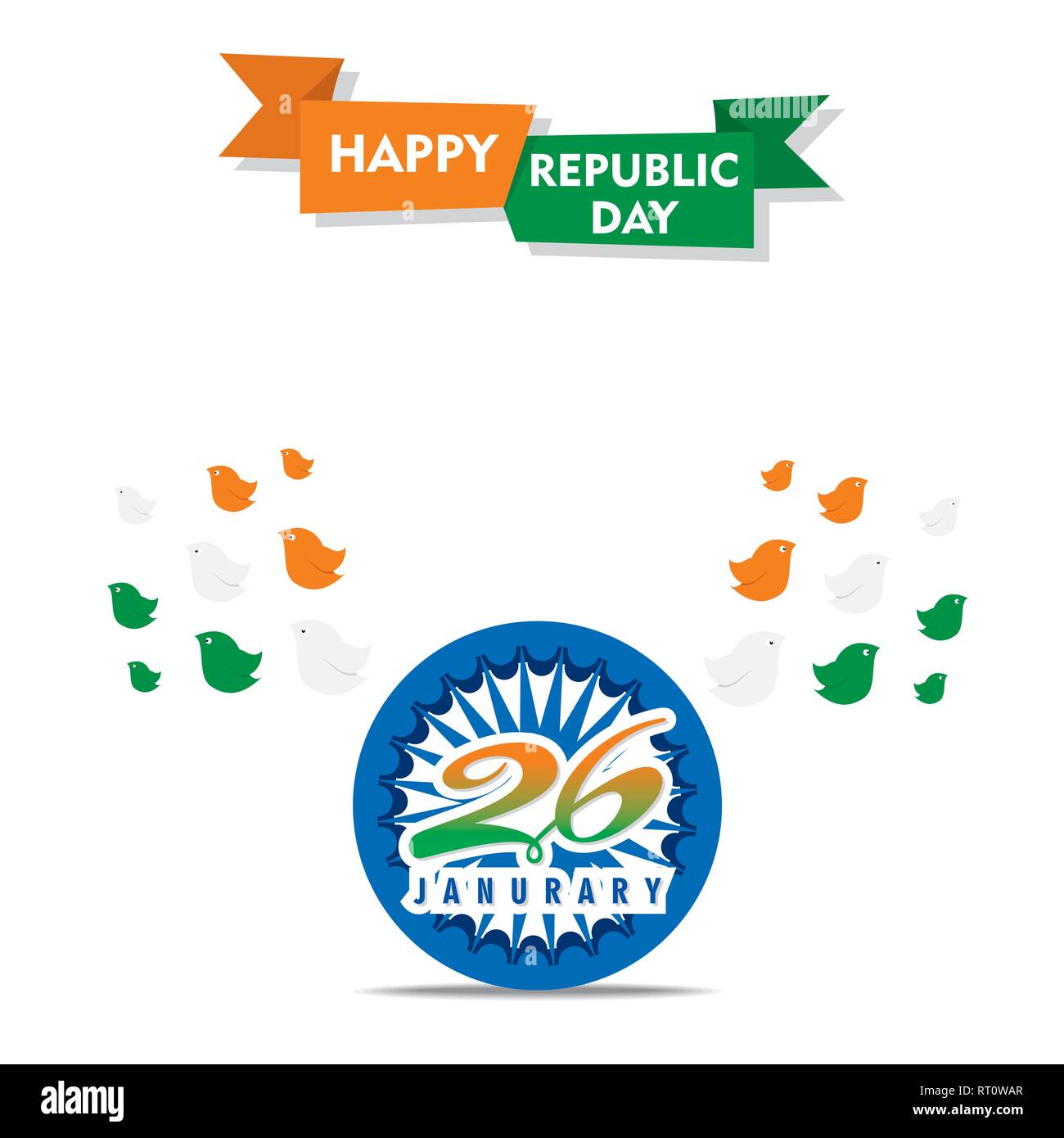 happy independence day of india illustration vector, using flying bird ...
