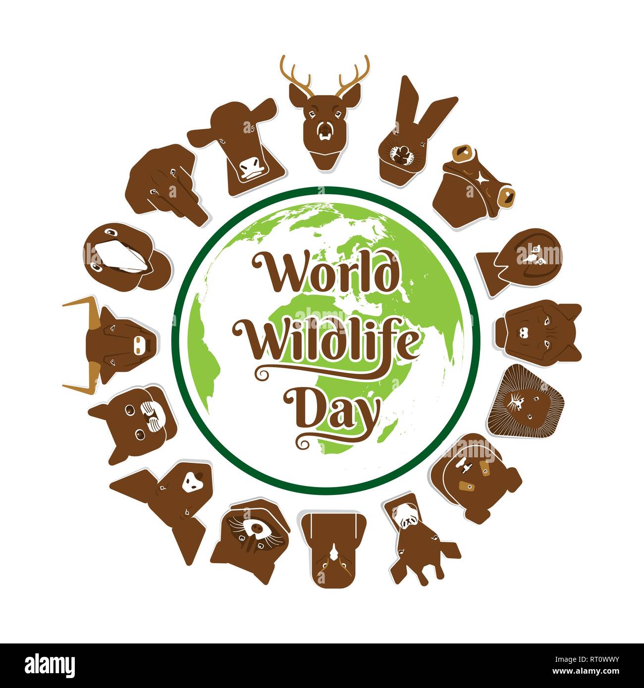 world wildlife day banner design, animal facet design concept Stock ...