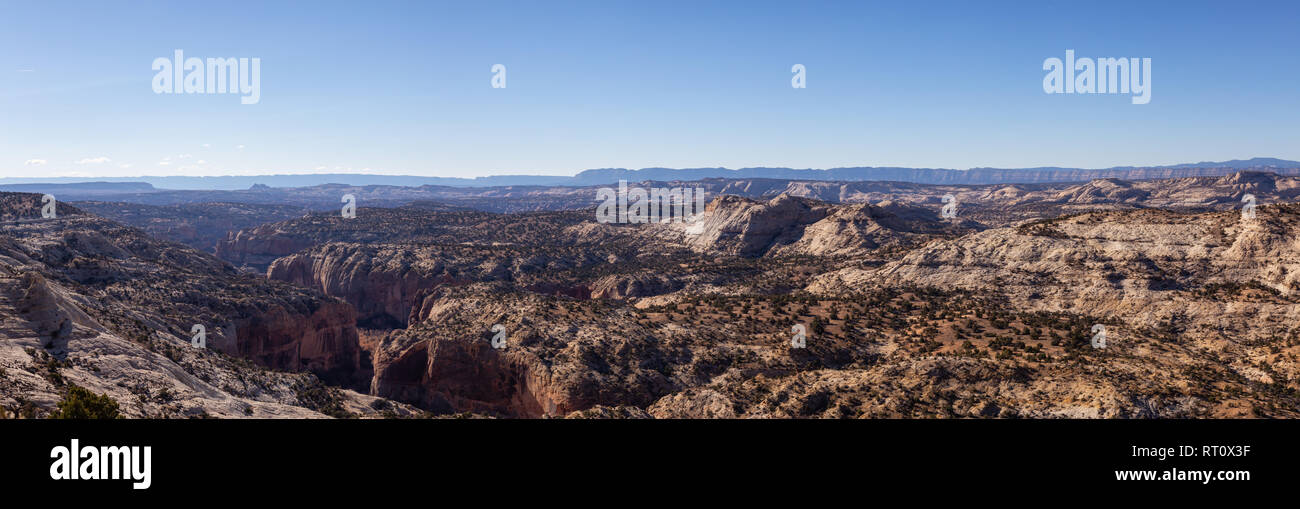Beautiful Panoramic landscape during a sunny day. Taken in Utah, United ...