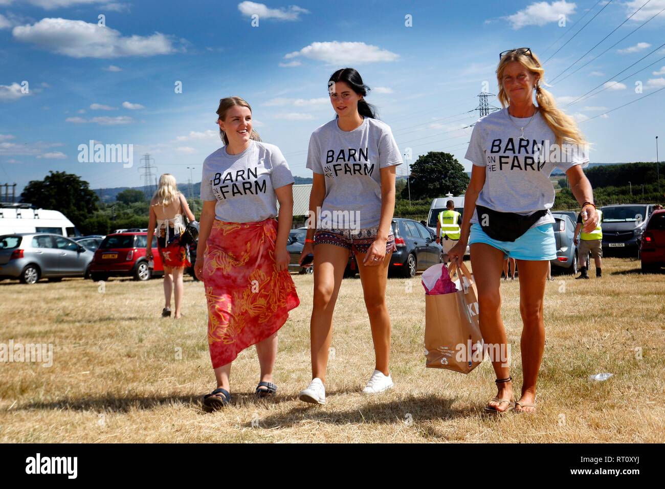Arriving at the Barn On The Farm festival, at Over Farm, near ...