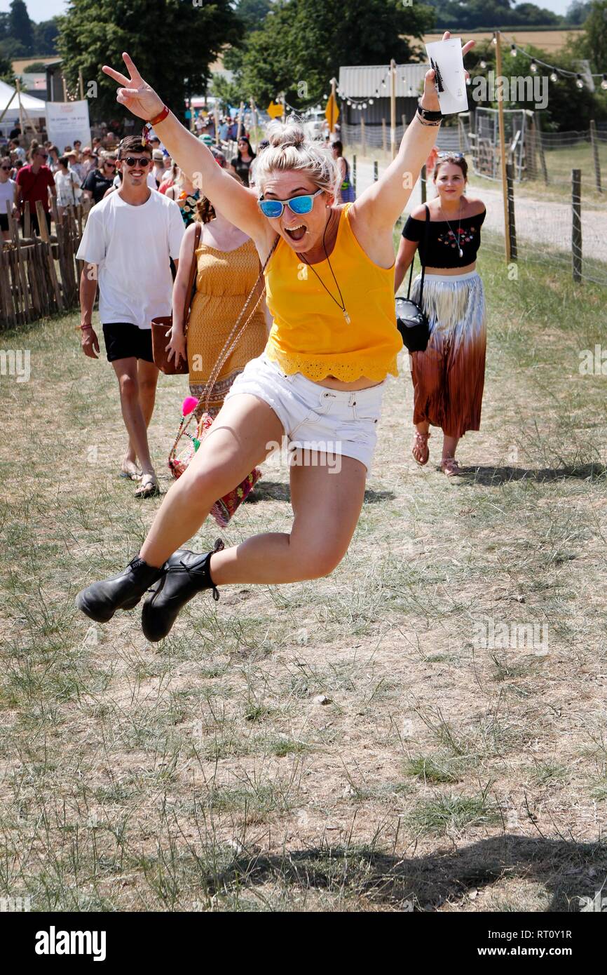 Jumping good times at the Barn On The Farm festival, at Over Farm, near ...