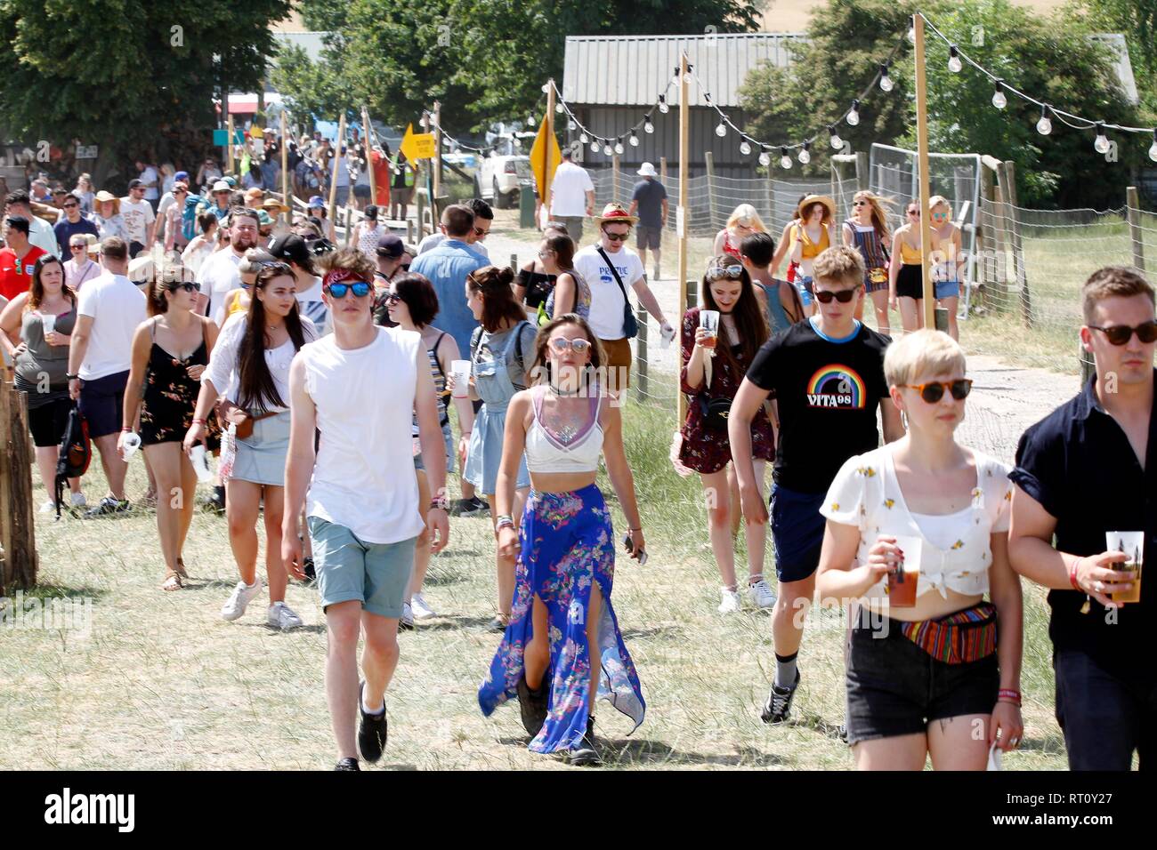 Hundreds of festivalgoers at the Barn On The Farm festival, at Over ...