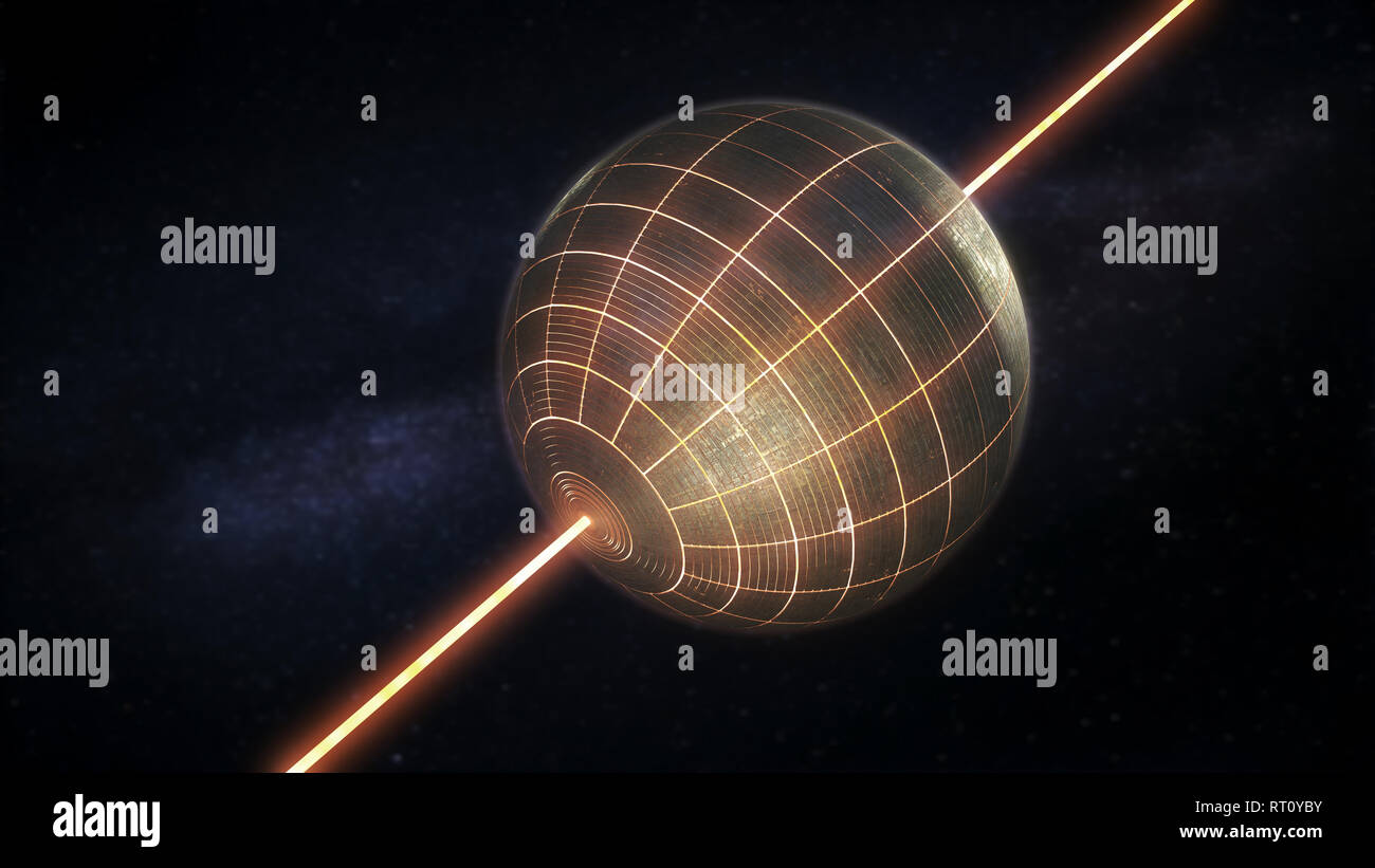 Dyson sphere - 3D Rendering Stock Photo - Alamy