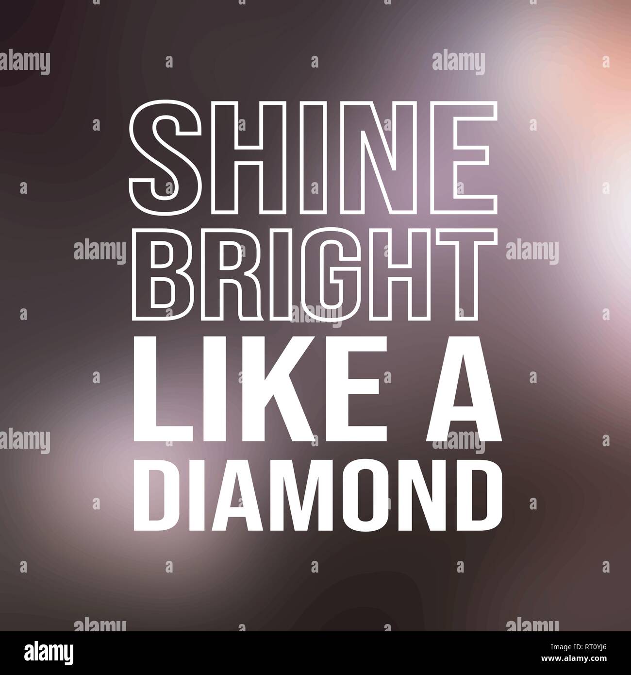 shine bright like a diamond. Life quote with modern background vector ...