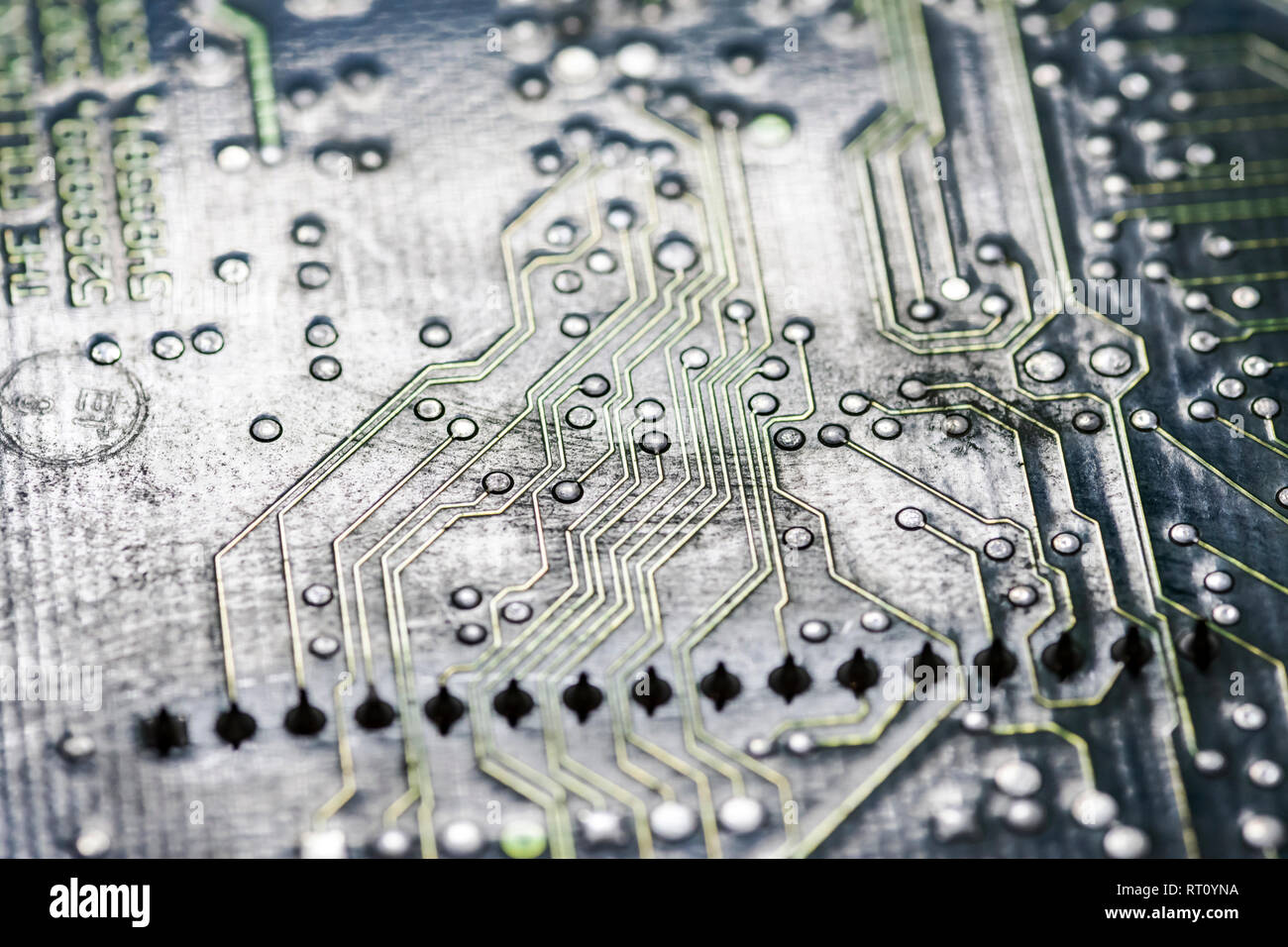 Circuits microchips on motherboard hi-res stock photography and images ...
