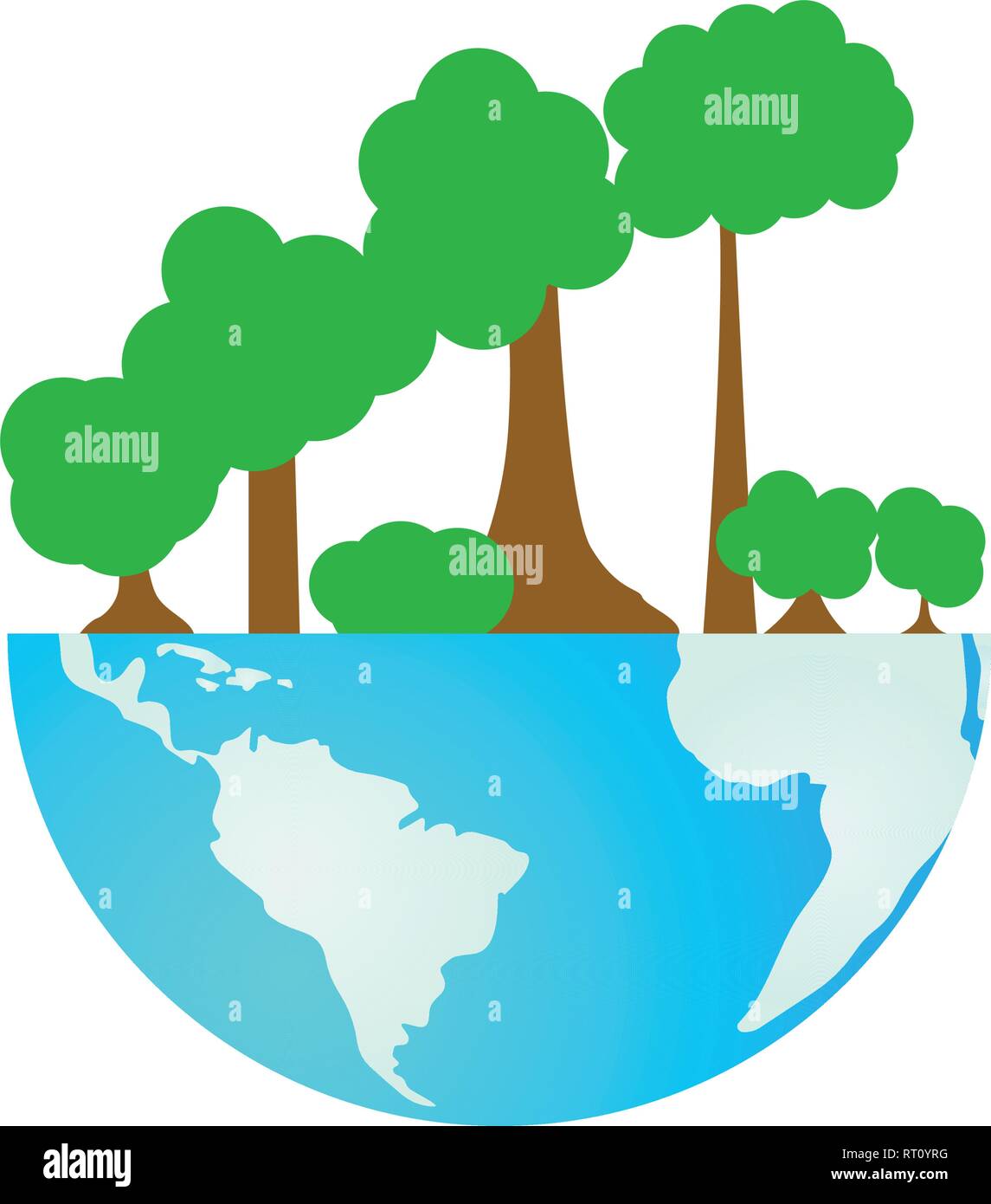 Earth tree sky universe illustration hi-res stock photography and ...