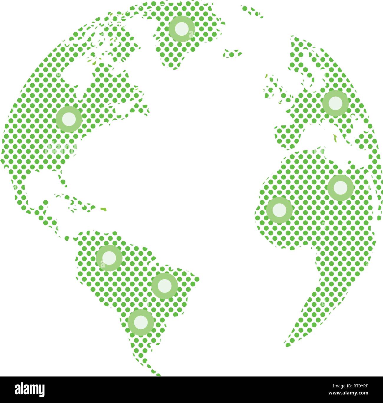 Isolated earth map. Pointillism style Stock Vector Image & Art - Alamy