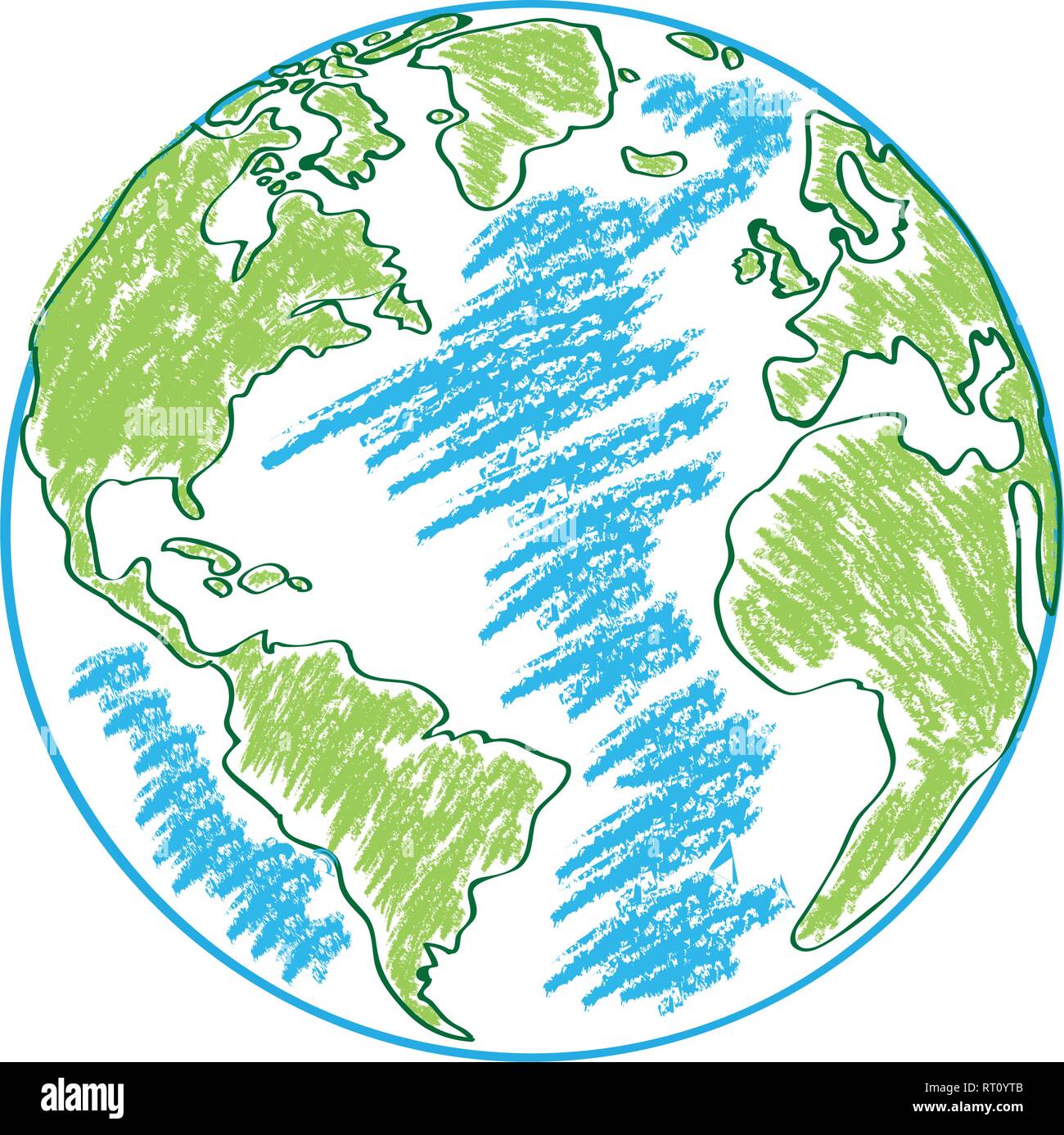 Isolated earth planet sketch Stock Vector Image & Art - Alamy