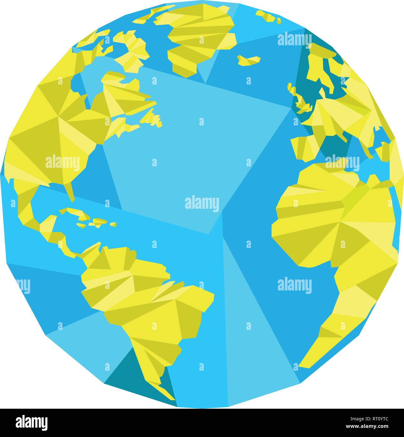 Polygonal earth planet Stock Vector Image & Art - Alamy