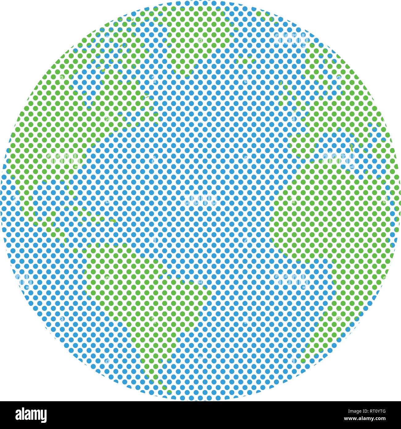 Isolated earth planet. Pointillism style Stock Vector Image & Art - Alamy