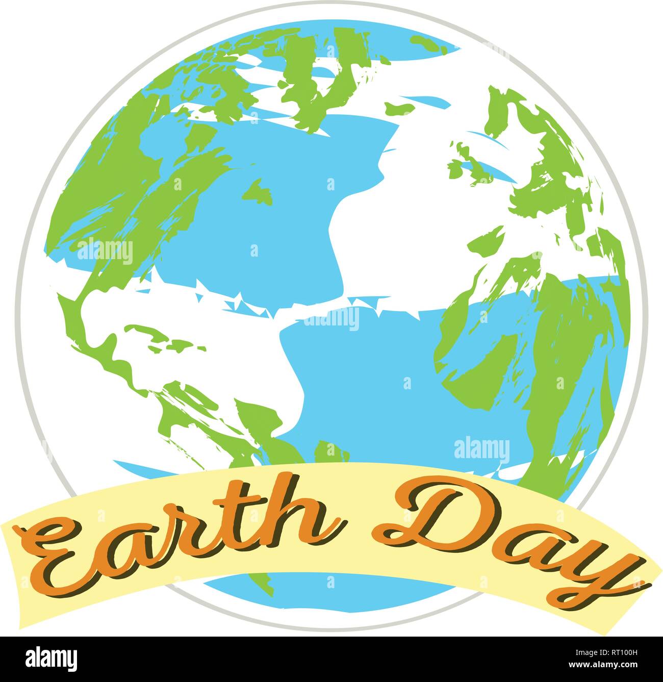 Earth day label with a planet sketch Stock Vector Image & Art - Alamy
