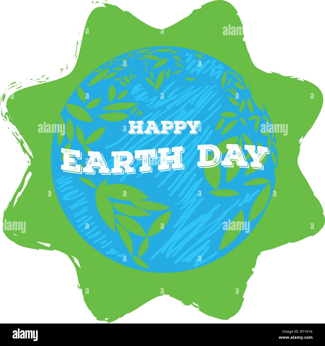 Earth day label with a planet sketch Stock Vector Image & Art - Alamy