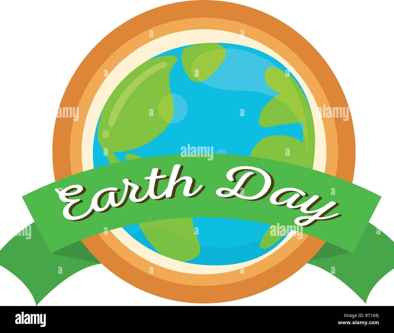 Earth day label with a planet Stock Vector Image & Art - Alamy