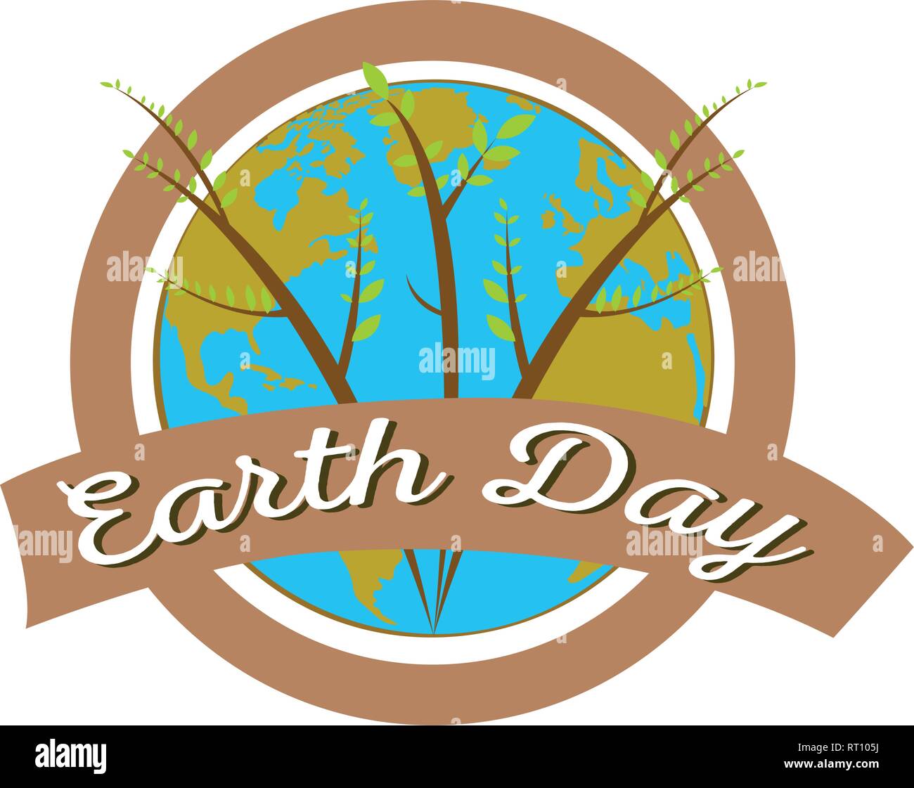Earth day label with a planet Stock Vector Image & Art - Alamy