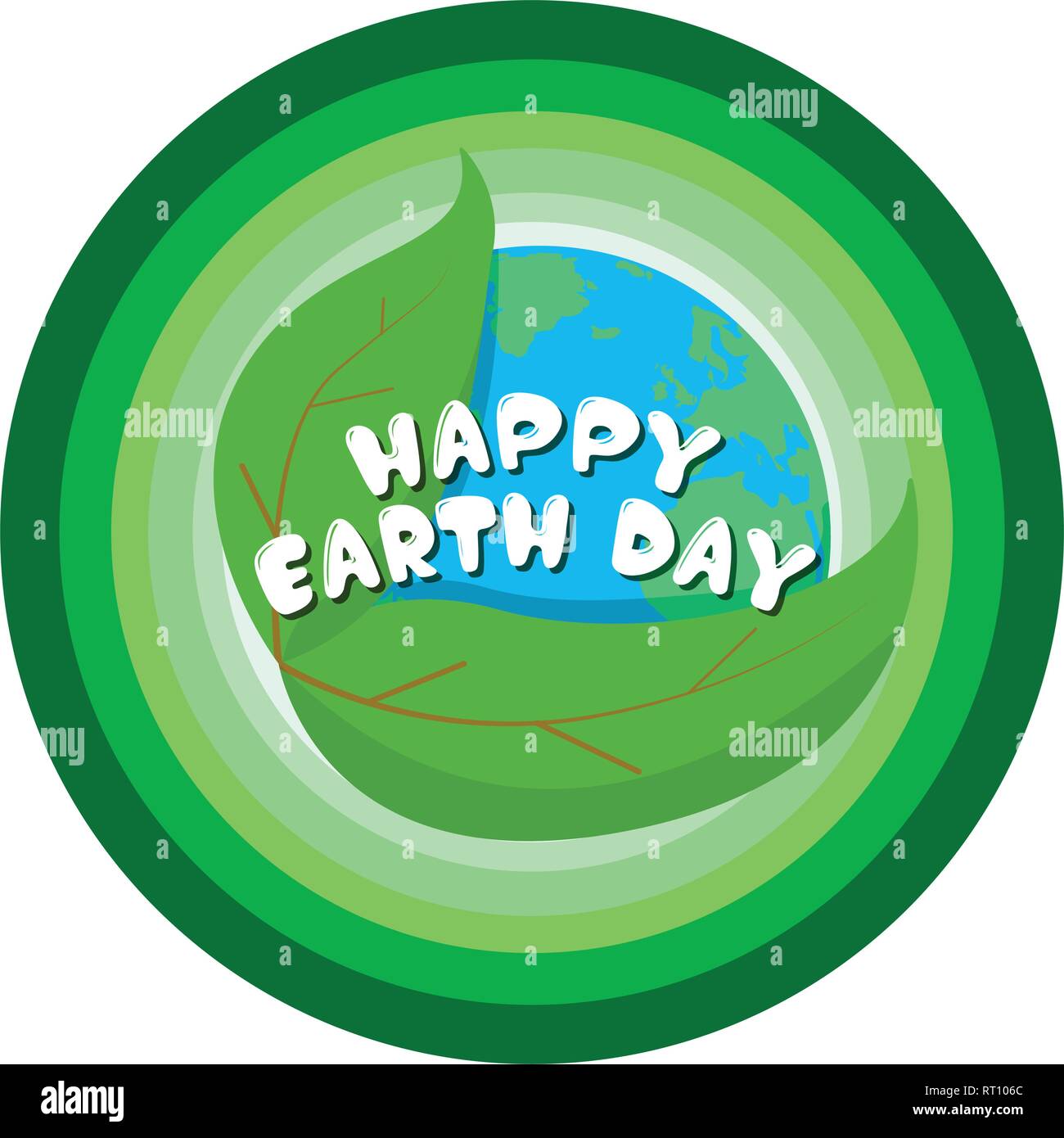 Earth day label with a planet Stock Vector Image & Art - Alamy
