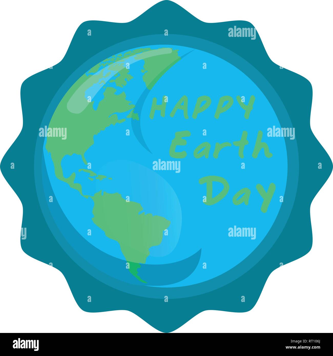 Earth day label with a planet Stock Vector Image & Art - Alamy
