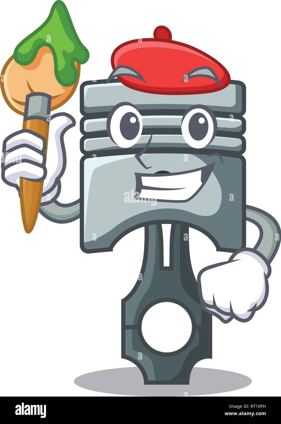 Artist piston in the form of mascot Stock Vector Image & Art - Alamy