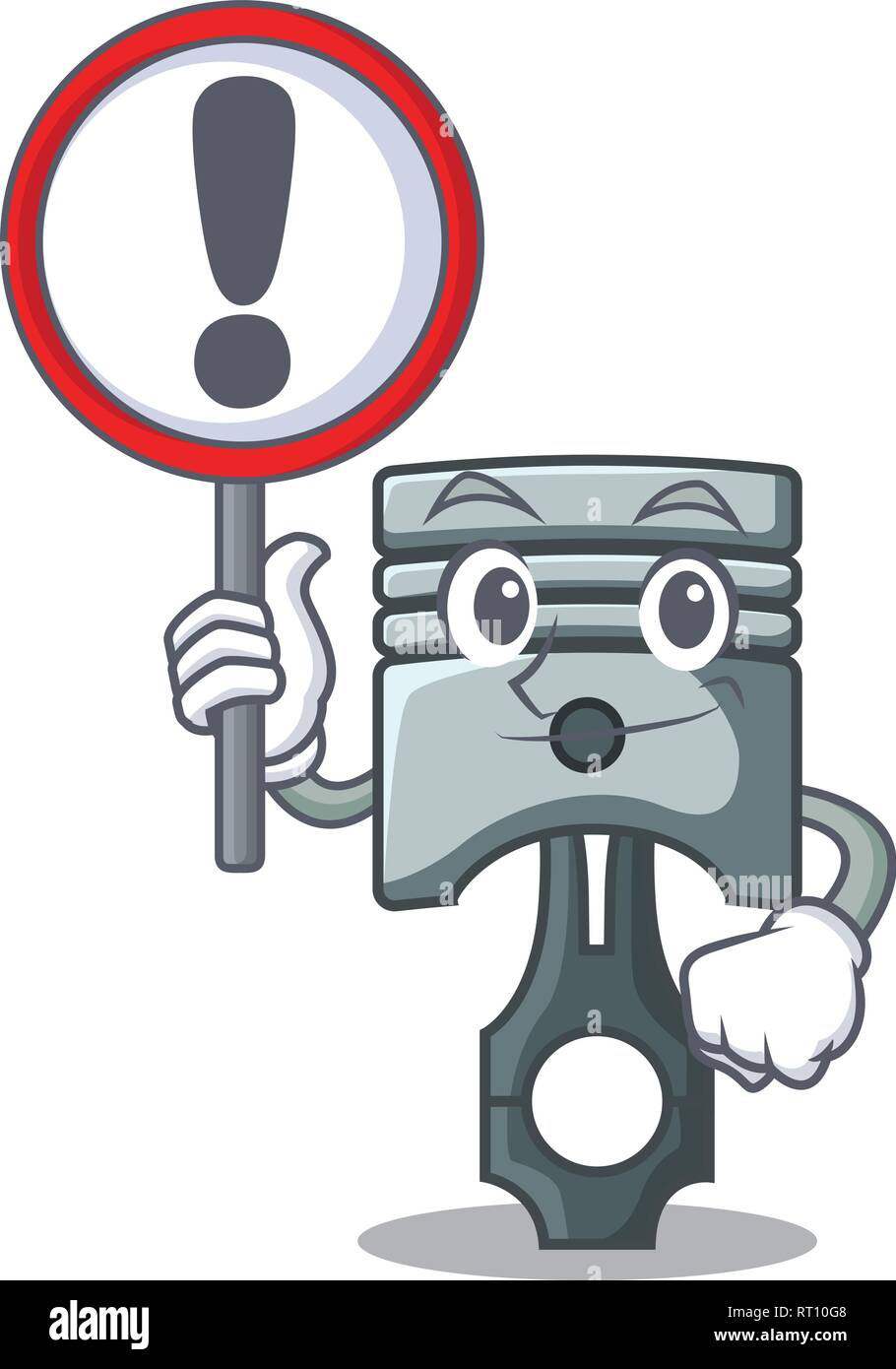 With sign piston in the form of mascot Stock Vector Image & Art - Alamy