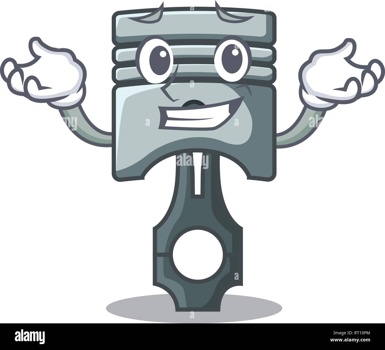 Grinning piston character in a the box Stock Vector Image & Art - Alamy