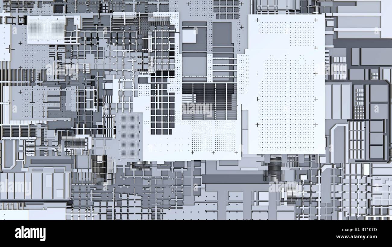 3d render Abstract Technology Background With Cubes Stock Photo - Alamy